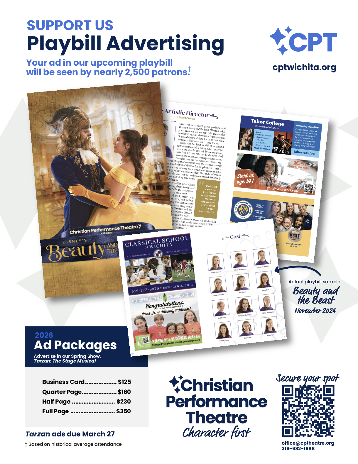 Purchase a Playbill Ad - Christian Performance Theatre